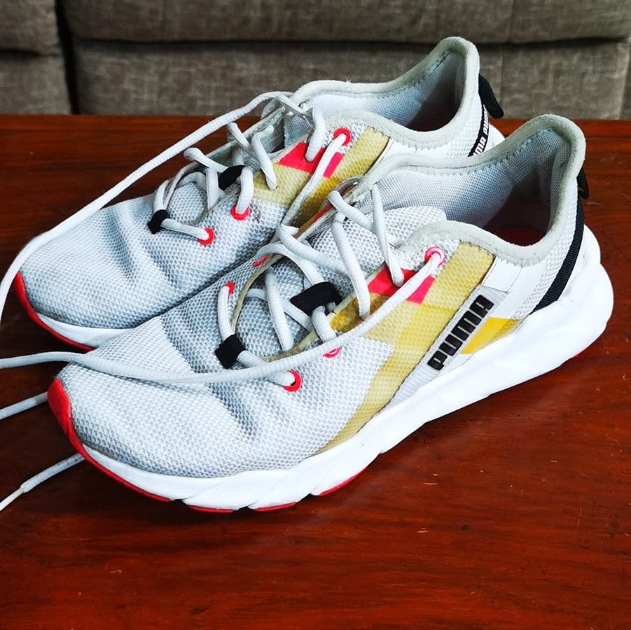 Original PUMA Weave XT White Pink Shoes, Women's Fashion, Footwear ...