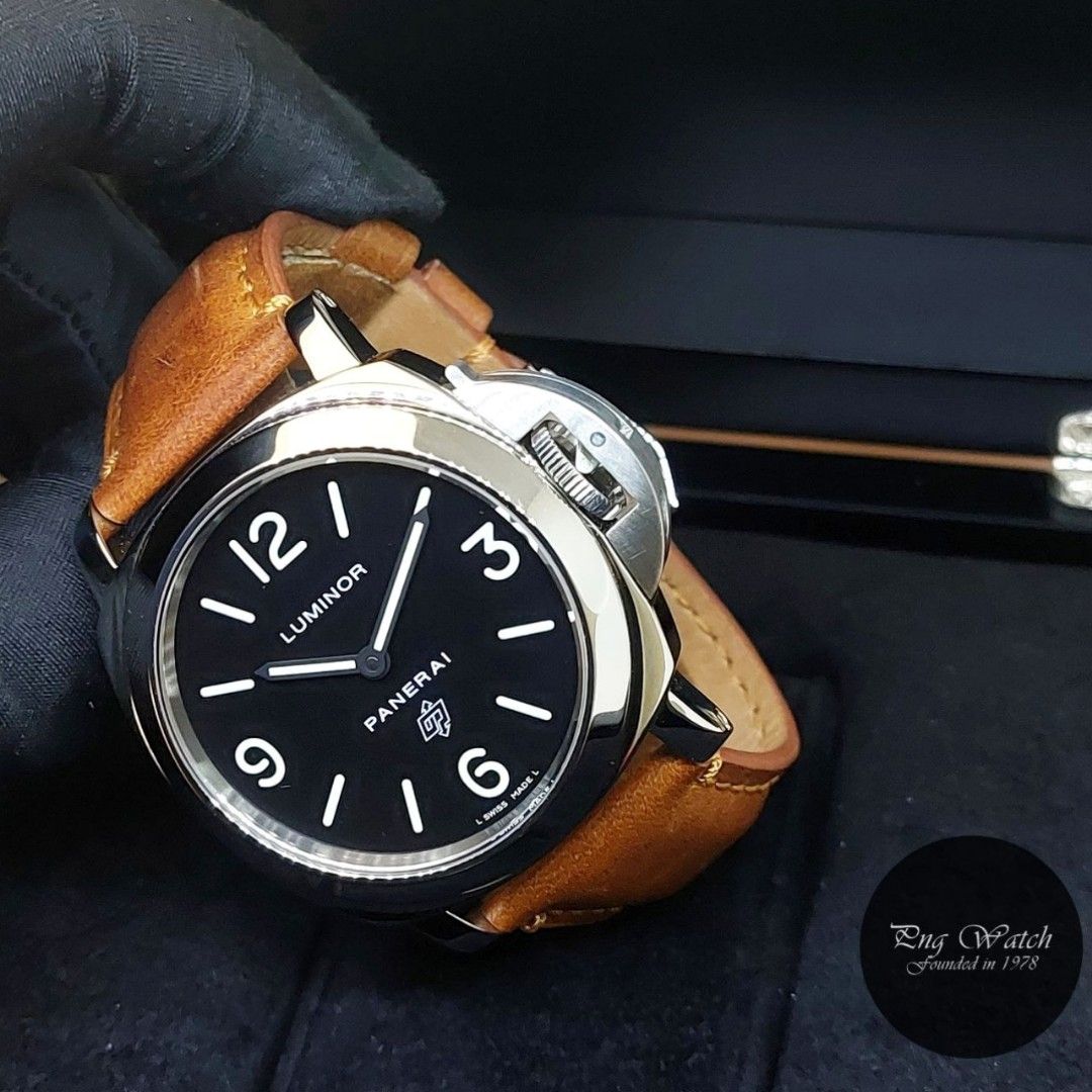 Panerai Luminor Stainless Steel 44mm Black Dial Manual Winding ...