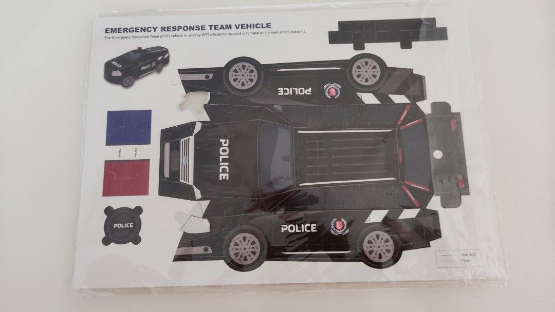 Paper police car models (2 pieces), Hobbies & Toys, Stationery & Craft ...