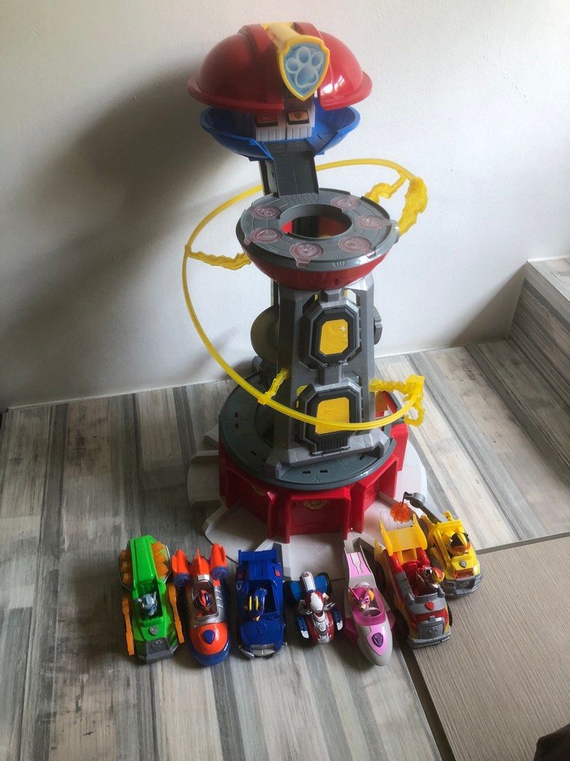 Paw Patrol Mighty Lookout Tower Set with figurines and vehicles ...