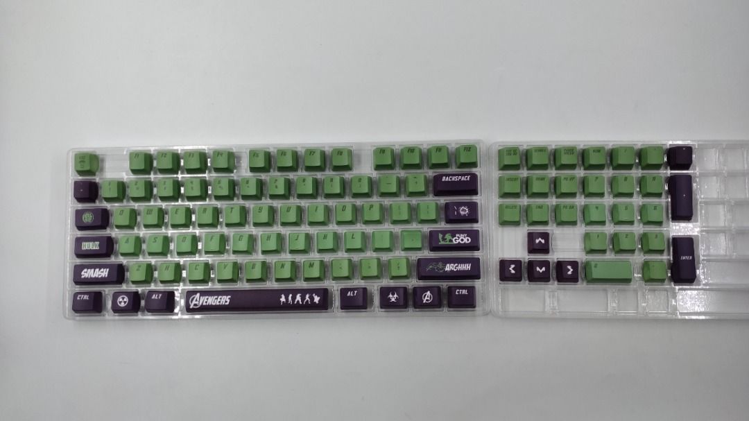 PBT KEYCAPS MARVEL HULK 浩克鍵帽, 電腦＆科技, 電腦周邊及配件, 電腦鍵盤及相關產品 - Carousell