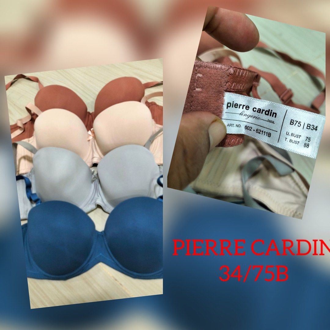 PIERRE CARDIN TAKE ALL 4 PC PIERRE CARDIN BRA 34/75B, Fesyen Wanita, Pakaian Wanita, Lainnya di ...
