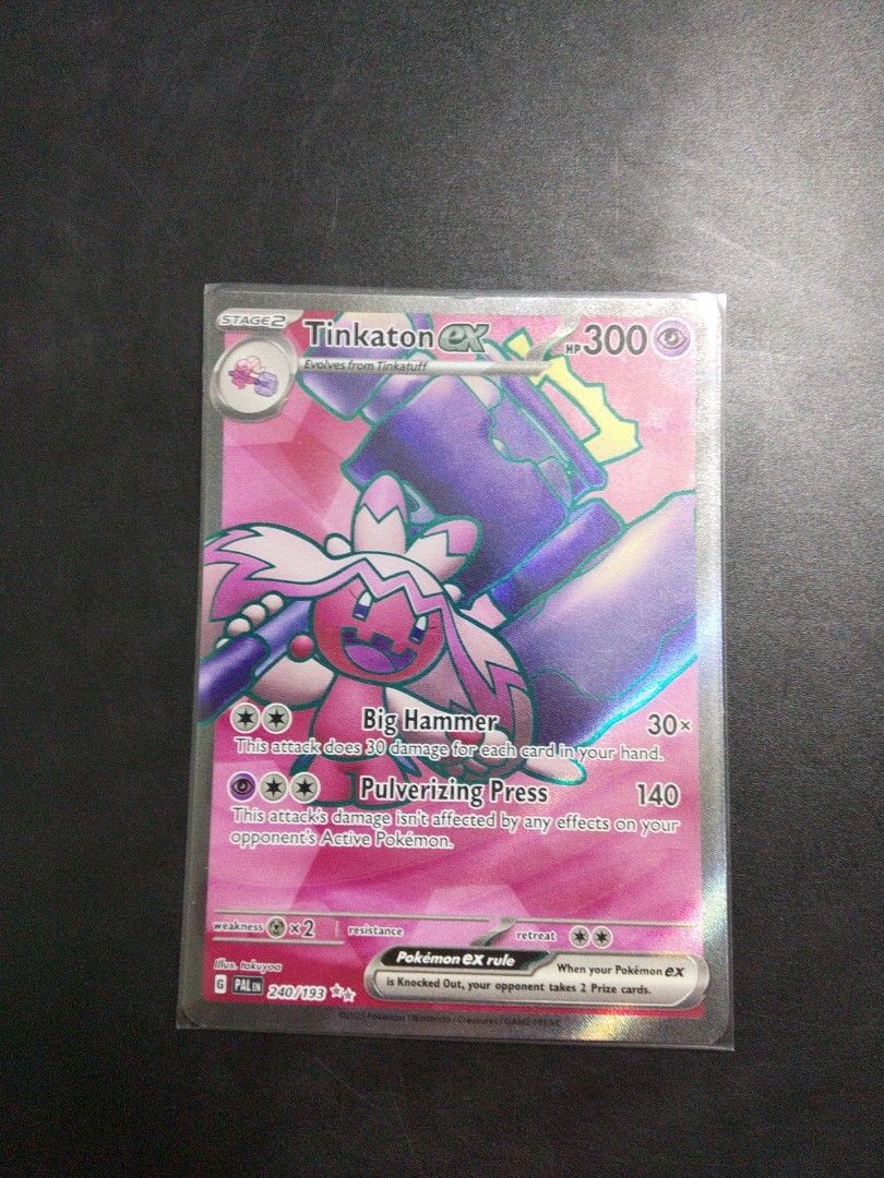 Pokemon TCG Tinkaton ex Full Art Secret Rare - SV02 Paldea Evolved ...