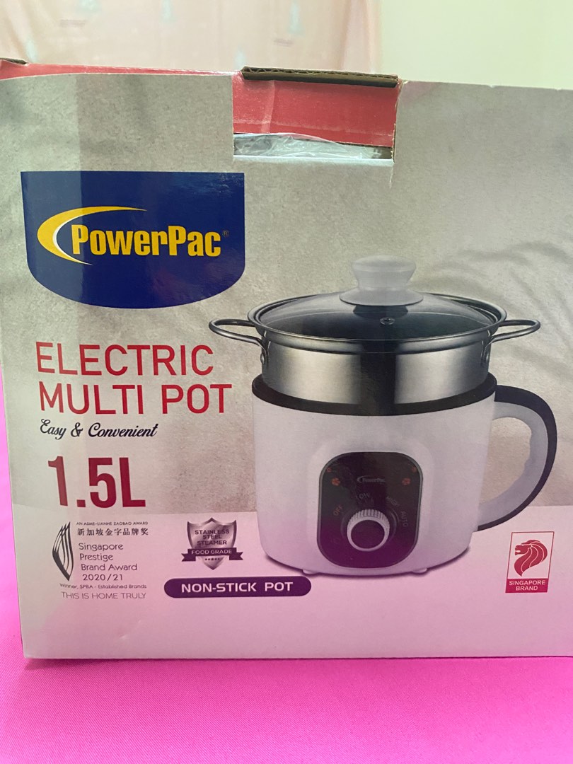 PowerPac electric multi pot 1.5L, TV & Home Appliances, Kitchen ...