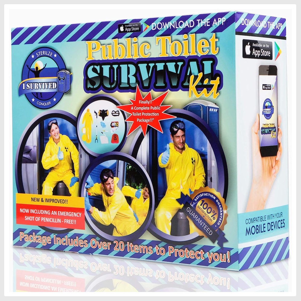 Prank Gift Boxes, Inc. Public Toilet Survival Kit! Prank Box for Adult ...