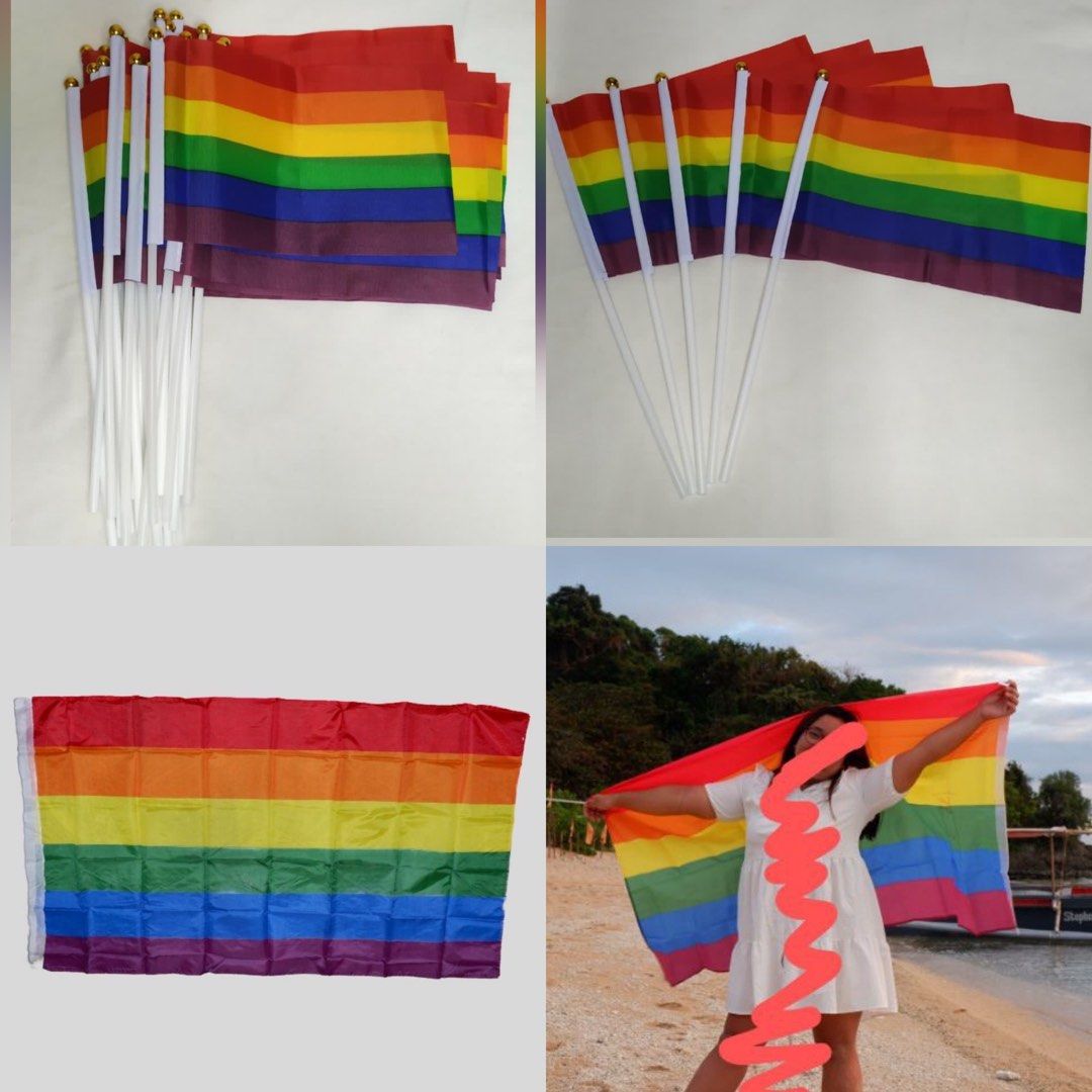 PRIDE/RAINBOW FLAGLETS & FLAG, Hobbies & Toys, Stationary & Craft ...
