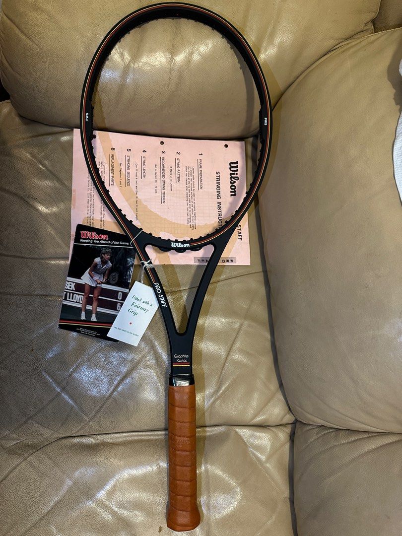 NOS古董收藏品1984年出產Wilson Pro staff 85 st Vincent 網球拍 Sampras Federer Jimmy ...