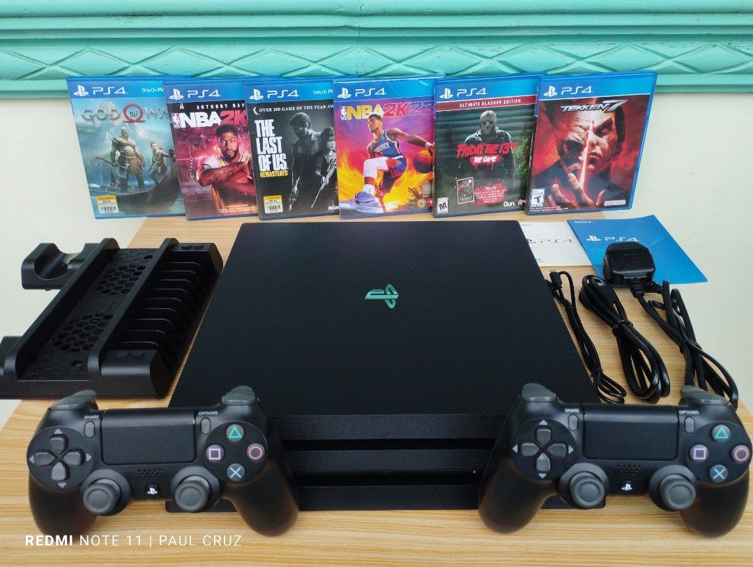 Ps4 Pro 1tb with 2 Original Ds4 V2 Controllers Games and Accessories on ...