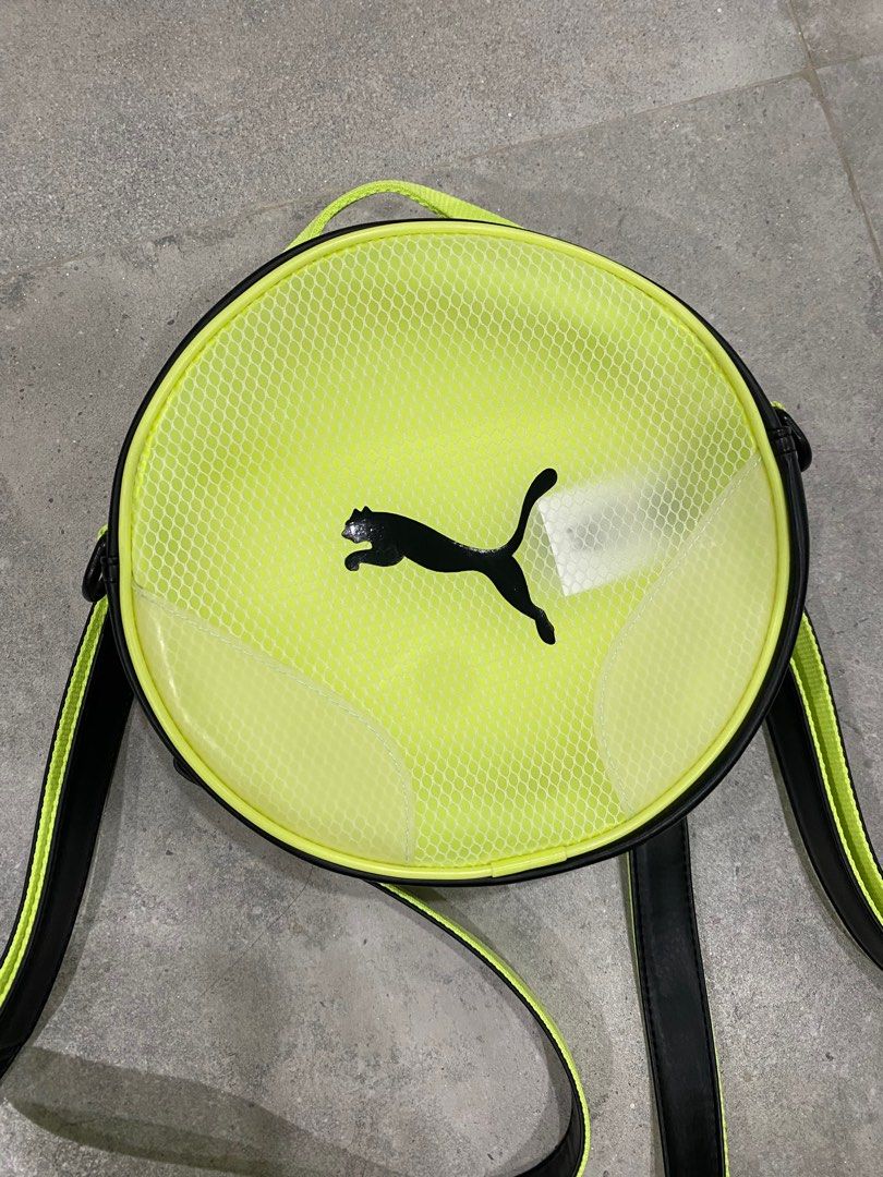 PUMA NEON GREEN AND BLACK BACKPACK | PUMA ROUND BACKPACK| NEON BAG ...
