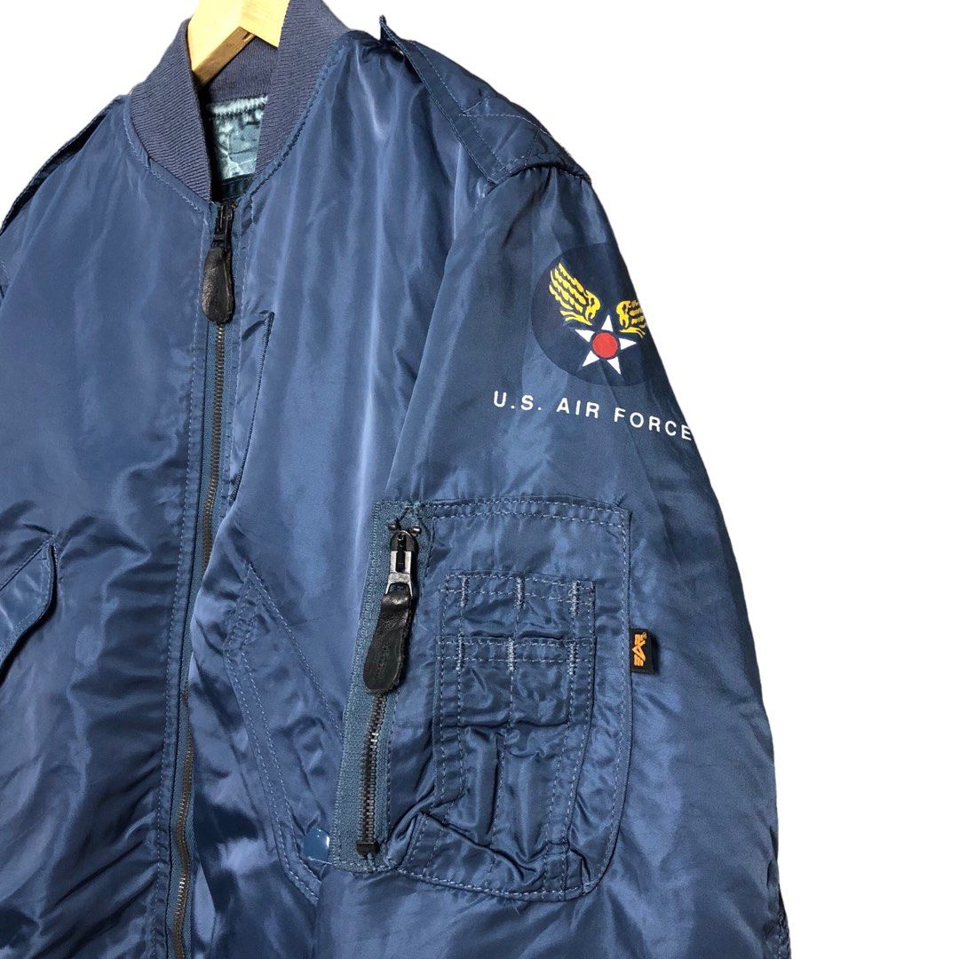 Rare Vintage Alpha Industries L2A Flight Bomber Jacket, Fesyen Pria ...