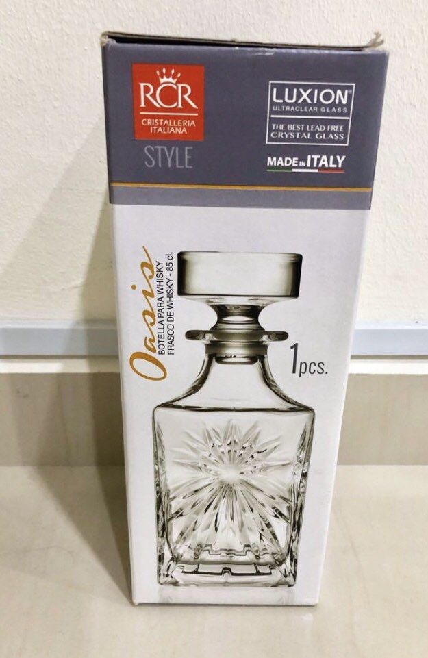 RCR Crystal Whiskey/ wine bottle, Everything Else on Carousell