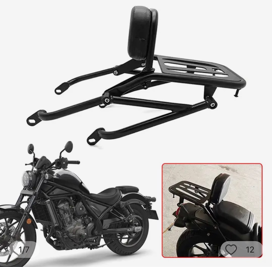 Honda Rebel 1100 Back Rest / Luggage Rack, Motorcycles, Motorcycle ...