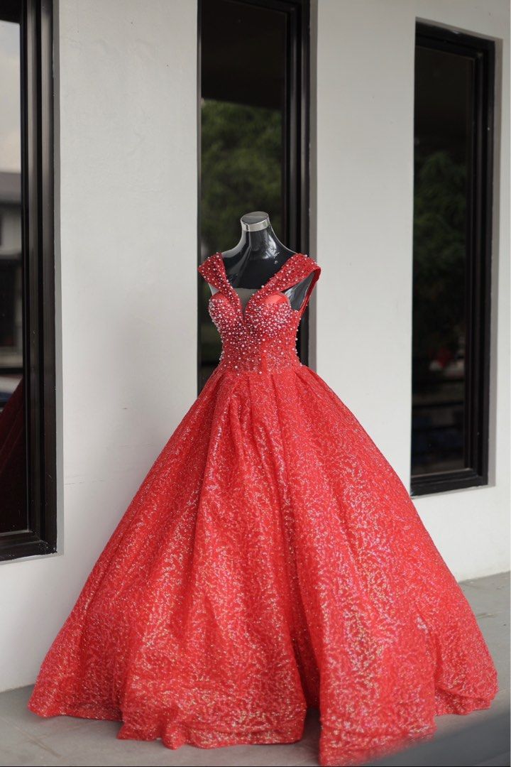 Red Debut Gown for Sale on Carousell