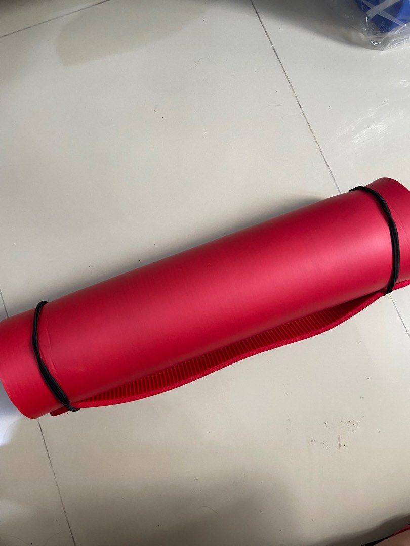 Red exercise mat on Carousell