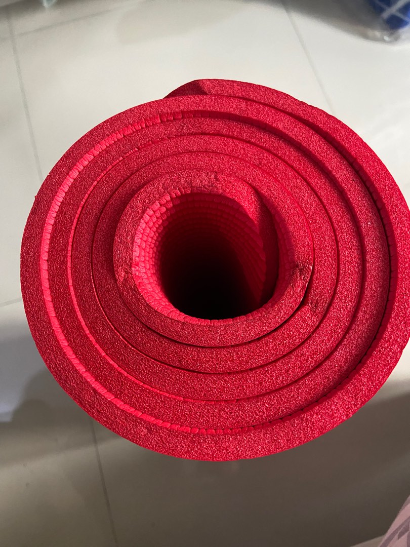 Red exercise mat on Carousell