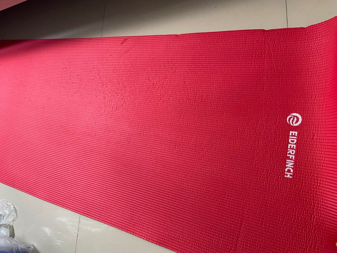 Red exercise mat on Carousell