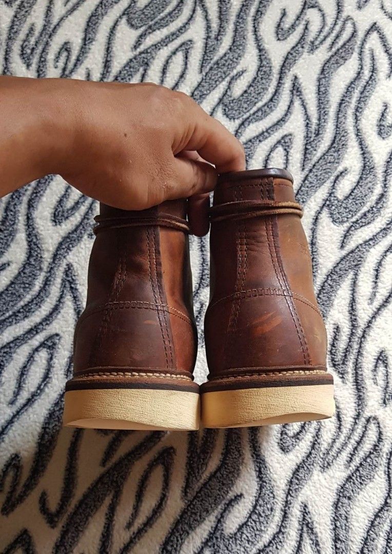 RED WING 1907 - CLASSIC MOCTOE COPPER ROUGH & TOUGH BOOTS, Men's ...