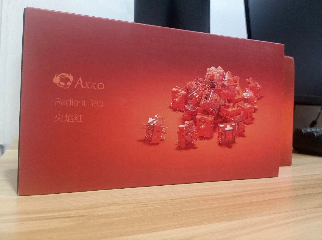 Redragon K617 Fizz gaming mechanical keyboard w/ lubed akko radiant red ...