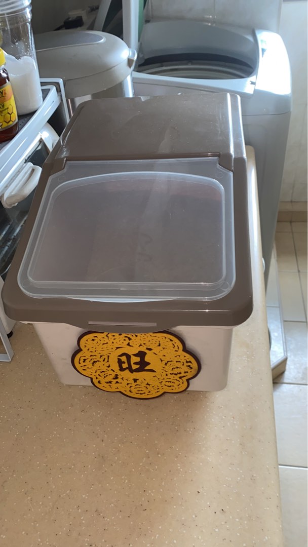 Rice storage container 10kg, Furniture & Home Living, Kitchenware ...