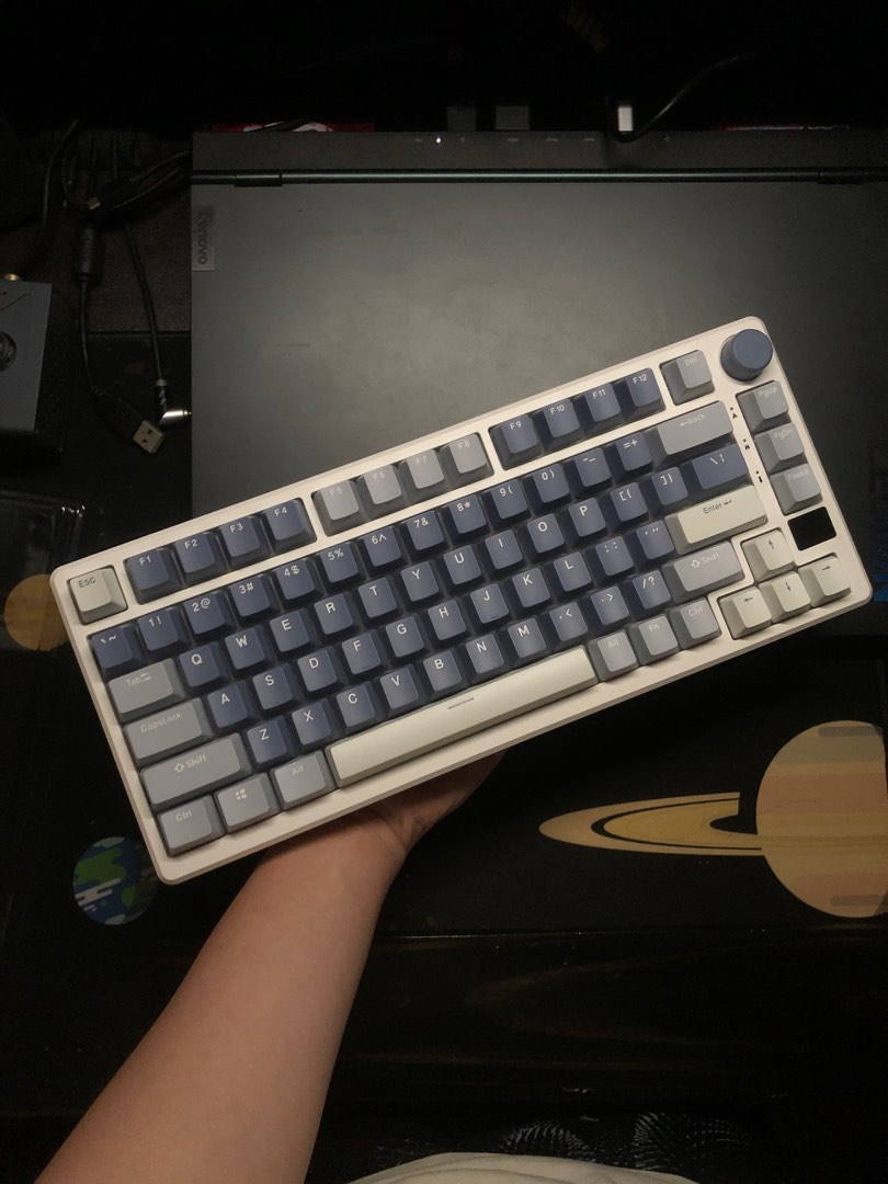 RK M75 Mechanical Keyboard Tri Mode Gasket with Knob and OLED ...
