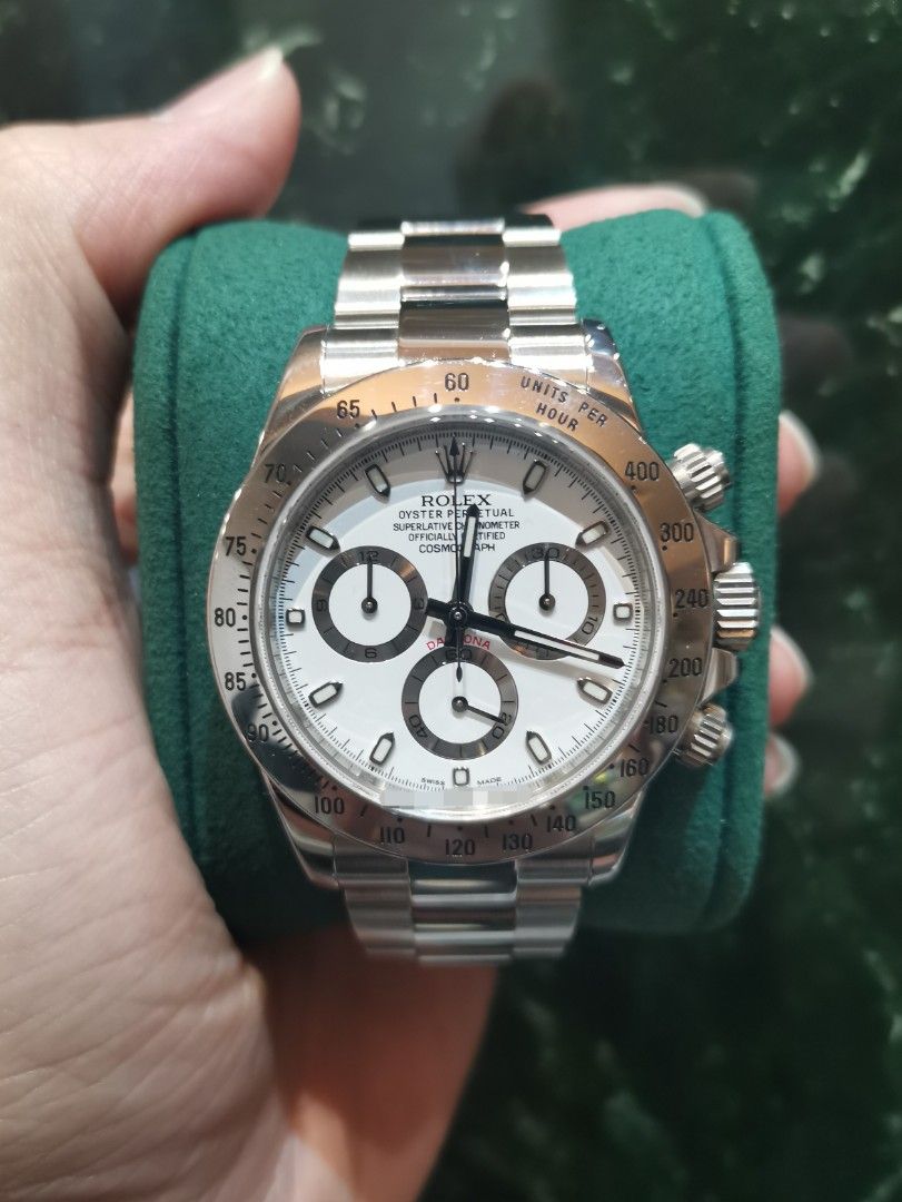 Rolex Daytona steel white dial 116520, Luxury, Watches on Carousell