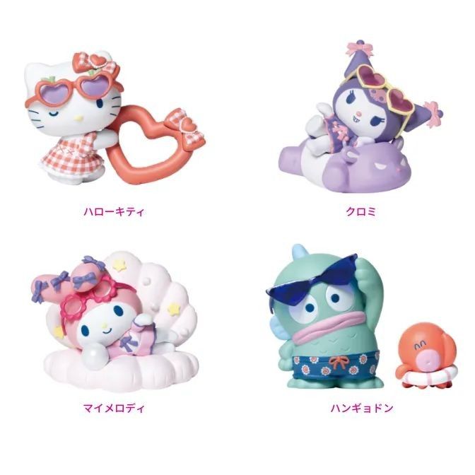 Sanrio night pool characters, Hobbies & Toys, Toys & Games on Carousell