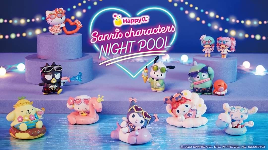 Sanrio night pool characters, Hobbies & Toys, Toys & Games on Carousell