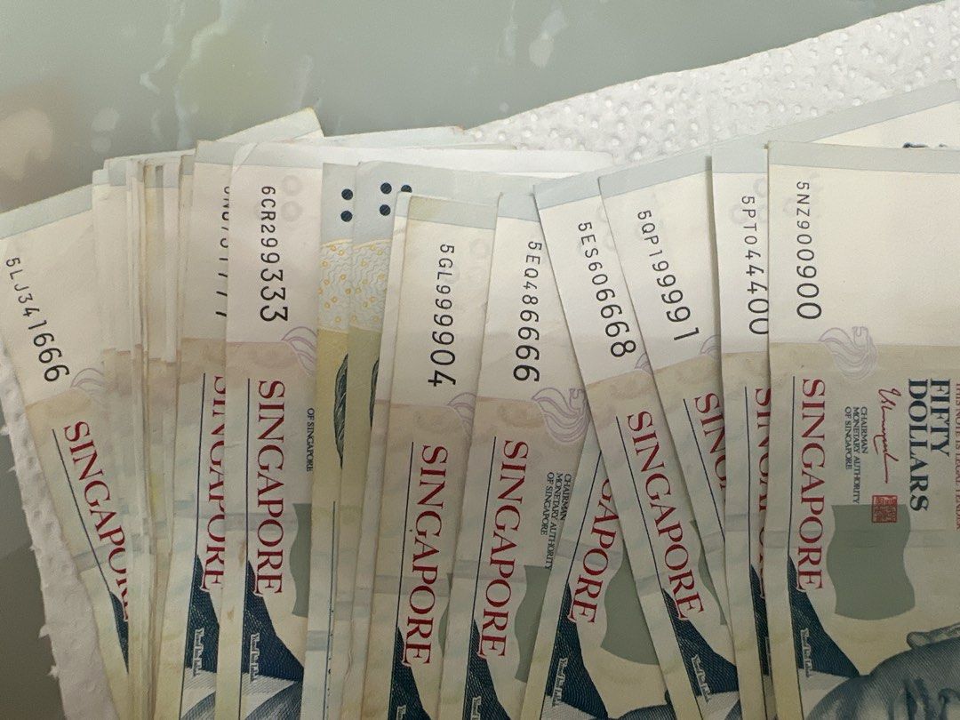 SGD 50 NOTES with suited numbers, Hobbies & Toys, Memorabilia ...