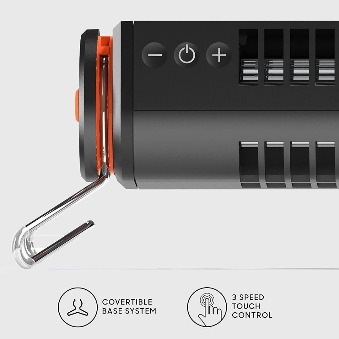 Sharper Image AXIS 12 12" Desktop Airbar Tower Fan with USB, Furniture ...