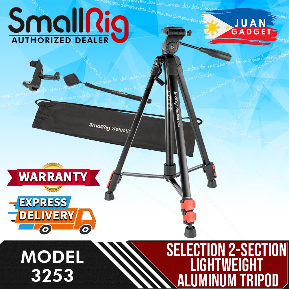 SmallRig 3253 Selection Lightweight Aluminum Tripod with Smartphone Holder and Bluetooth LT-01 ...