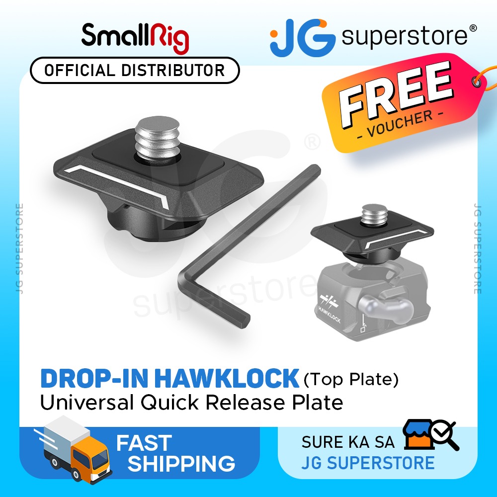 SmallRig Drop-In HawkLock Mini Universal Quick Release Plate with 5Kg ...
