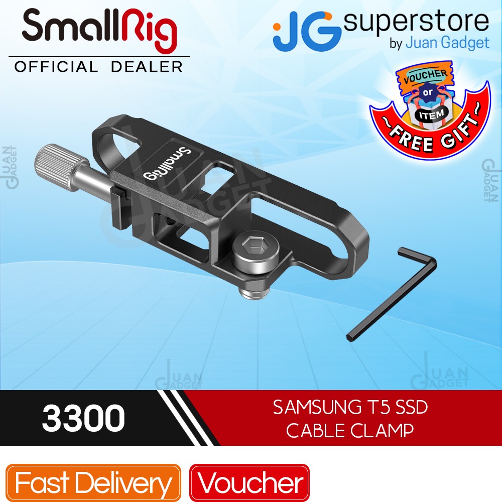 SmallRig Portable Cable Clamp for Samsung T5 SSD compatible to ...