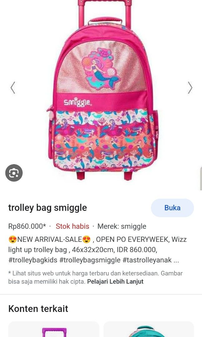 Smiggle troly, Bayi & Anak, Lainnya di Carousell