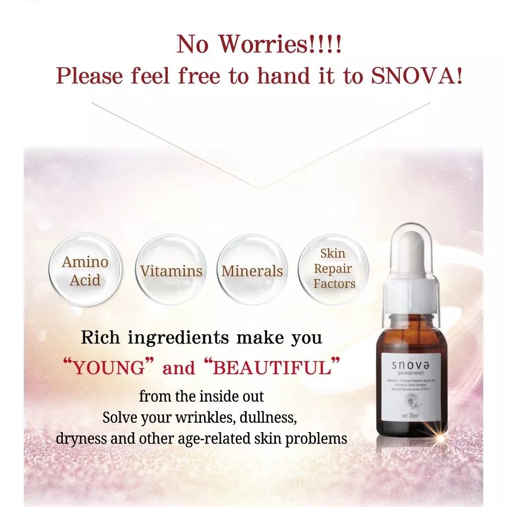 Snova Plaziental Extrait 20ml, Beauty & Personal Care, Face, Face Care ...