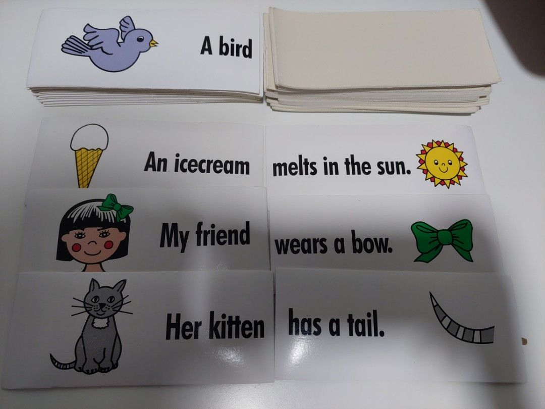 Soft Flash cards sentences construction, Hobbies & Toys, Books ...