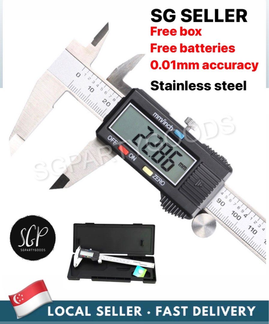 Stainless steel Digital vernier caliper 0.01mm, Furniture & Home Living ...