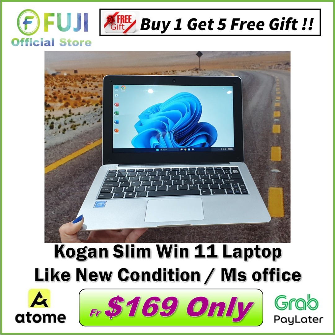 Super Slim Kogan Laptop - SSD Drive - Windows 11 + Free MS Office ...