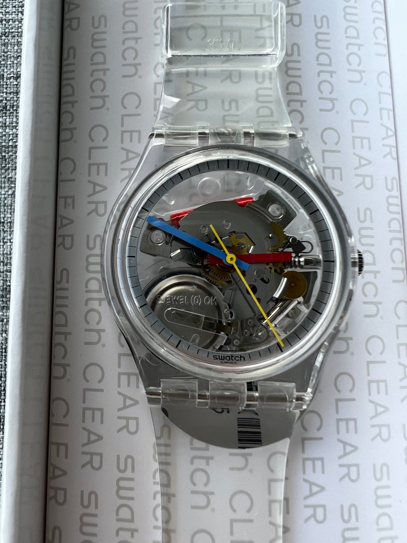Swatch transparent, Men's Fashion, Watches & Accessories, Watches on ...