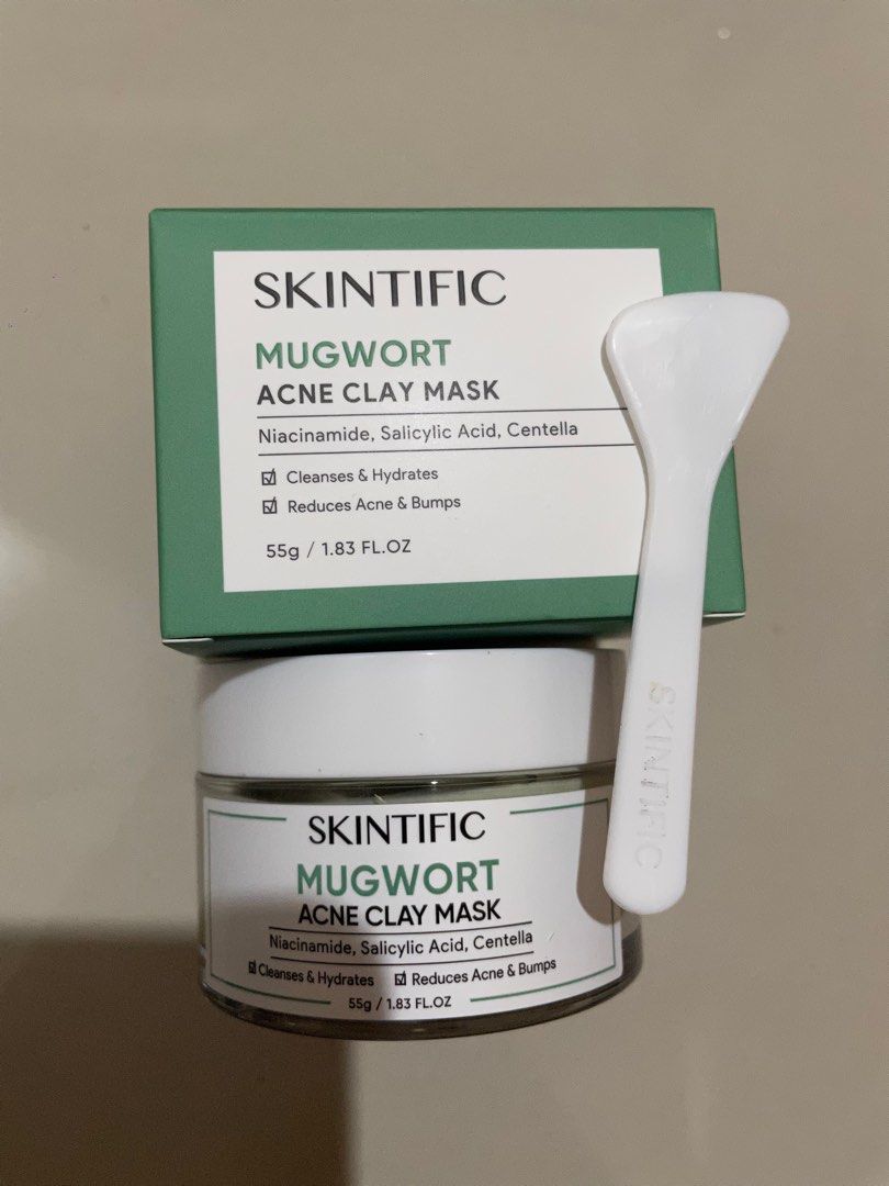 [Tasya Farasya Approved] SKINTIFIC - Mugwort Mask Acne Clay Mask 55g ...