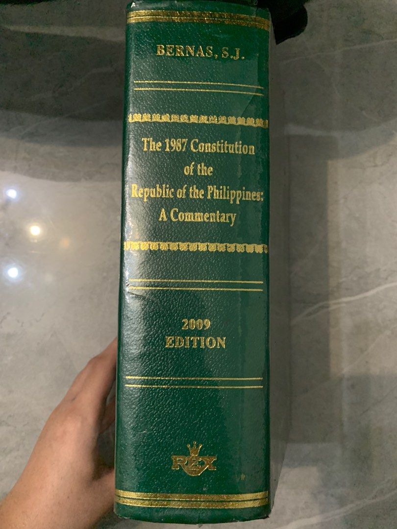 The 1987 Constitution of the Republic of the Philippines: A Commentary ...