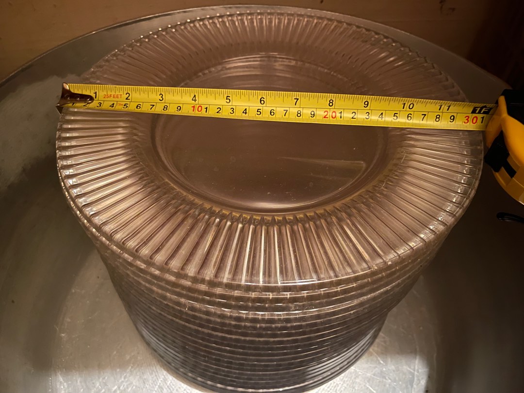 Thick / Big Elegant Fine Dining Glass Plates, Furniture & Home Living ...