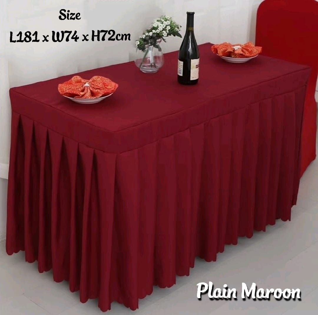 TimeSale! L181x W74x H72cm Table Cloth with skirting. Suitable for the ...