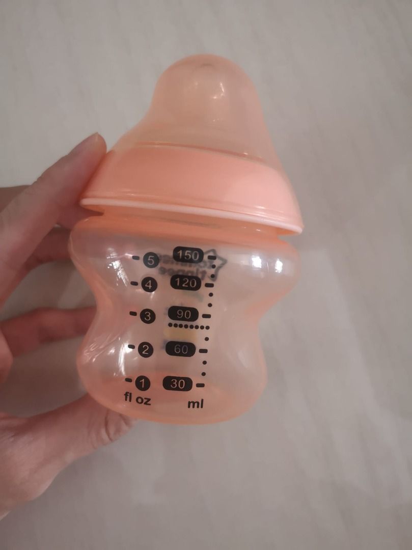 Tommee tippee feeding milk bottles 150ml 340ml Closer to Nature teats nipple 0 months slow flow ...