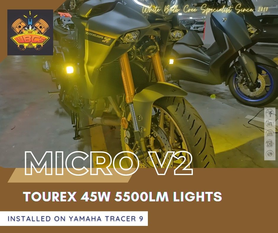 Tourex Micro Xtreme V2 5500LM Dual+Strobe Lights, Motorcycles ...