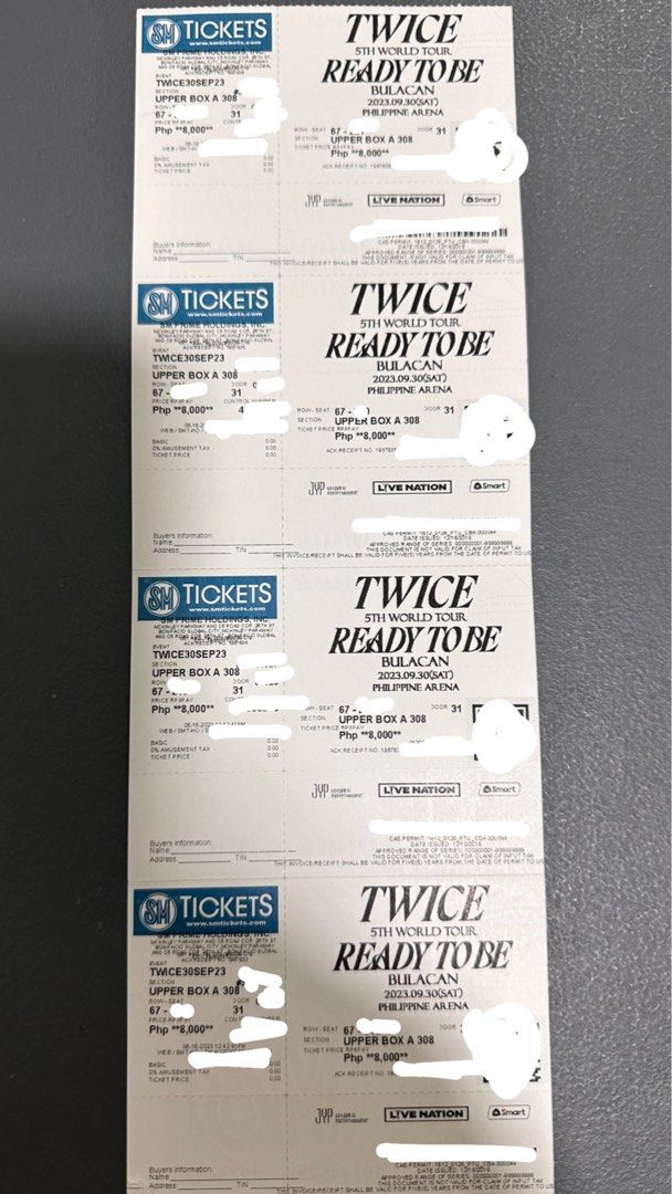 Twice Ready to Be Bulacan SRP, Tickets & Vouchers, Event Tickets on Carousell