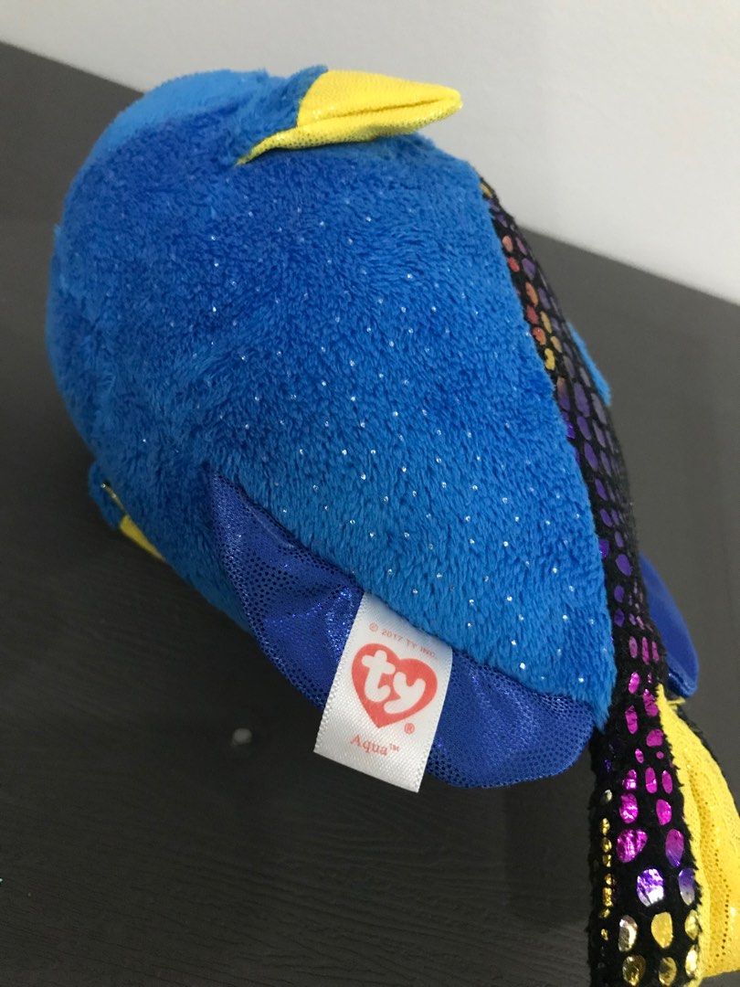 Ty Teeny Tys & Beanie Boos Aqua Fish Stuffed Toy Plushie, Hobbies ...