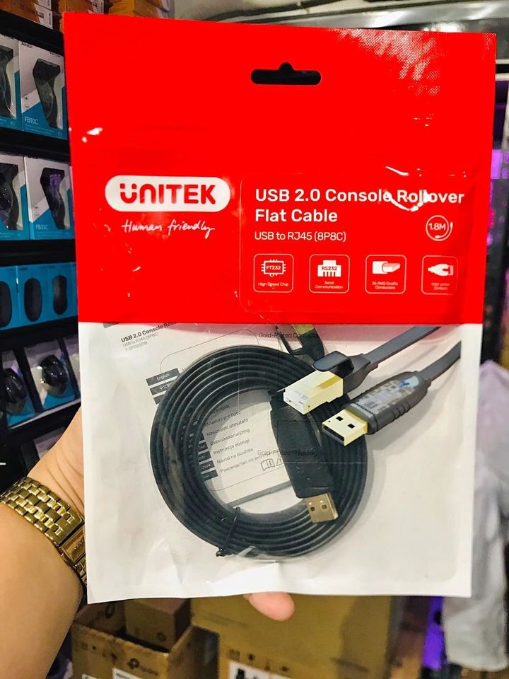 Unitek USB-A to RJ45 Console Rollover Flat Cable (8P8C) USB 2.0 Y ...