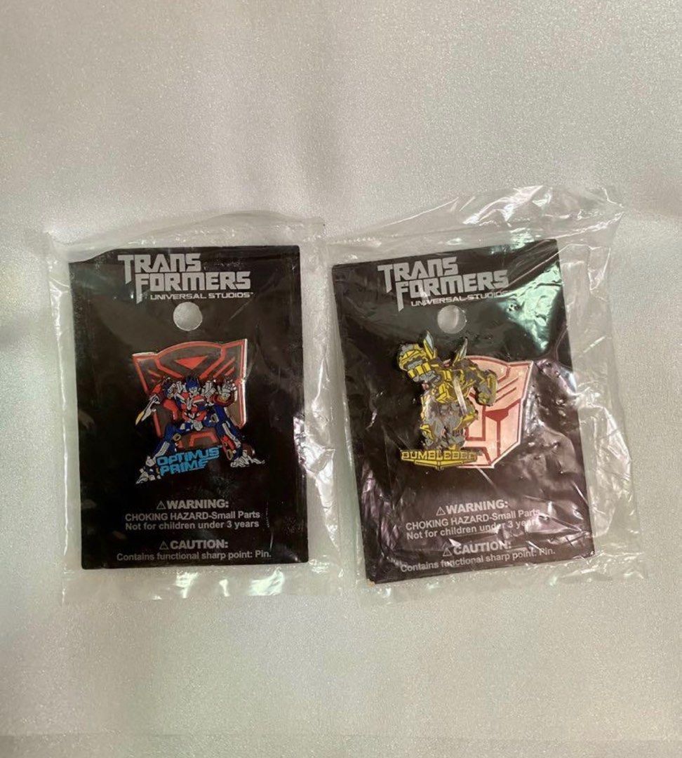 USS Transformers Optimus Prime and Bumblebee Pin Badge, Hobbies & Toys ...