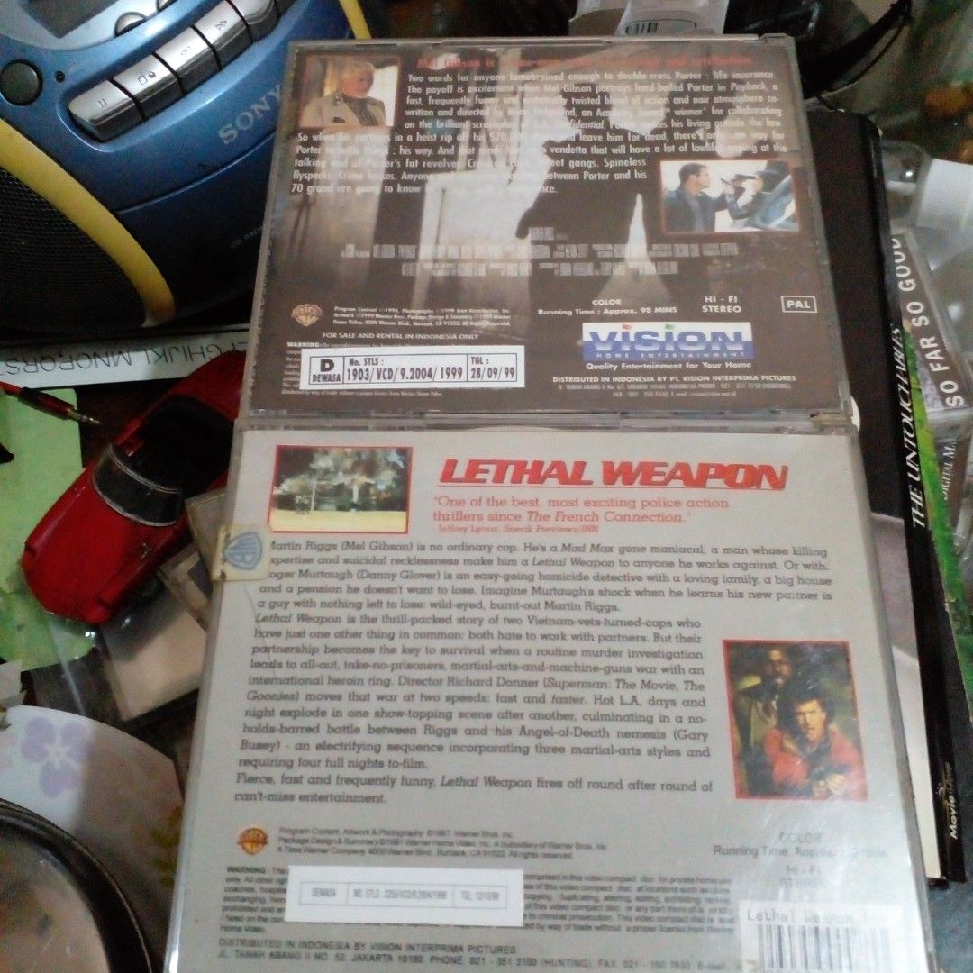 Vcd film mel gibson pay back dan lethal weapon, Barang Yang Dicari di Carousell