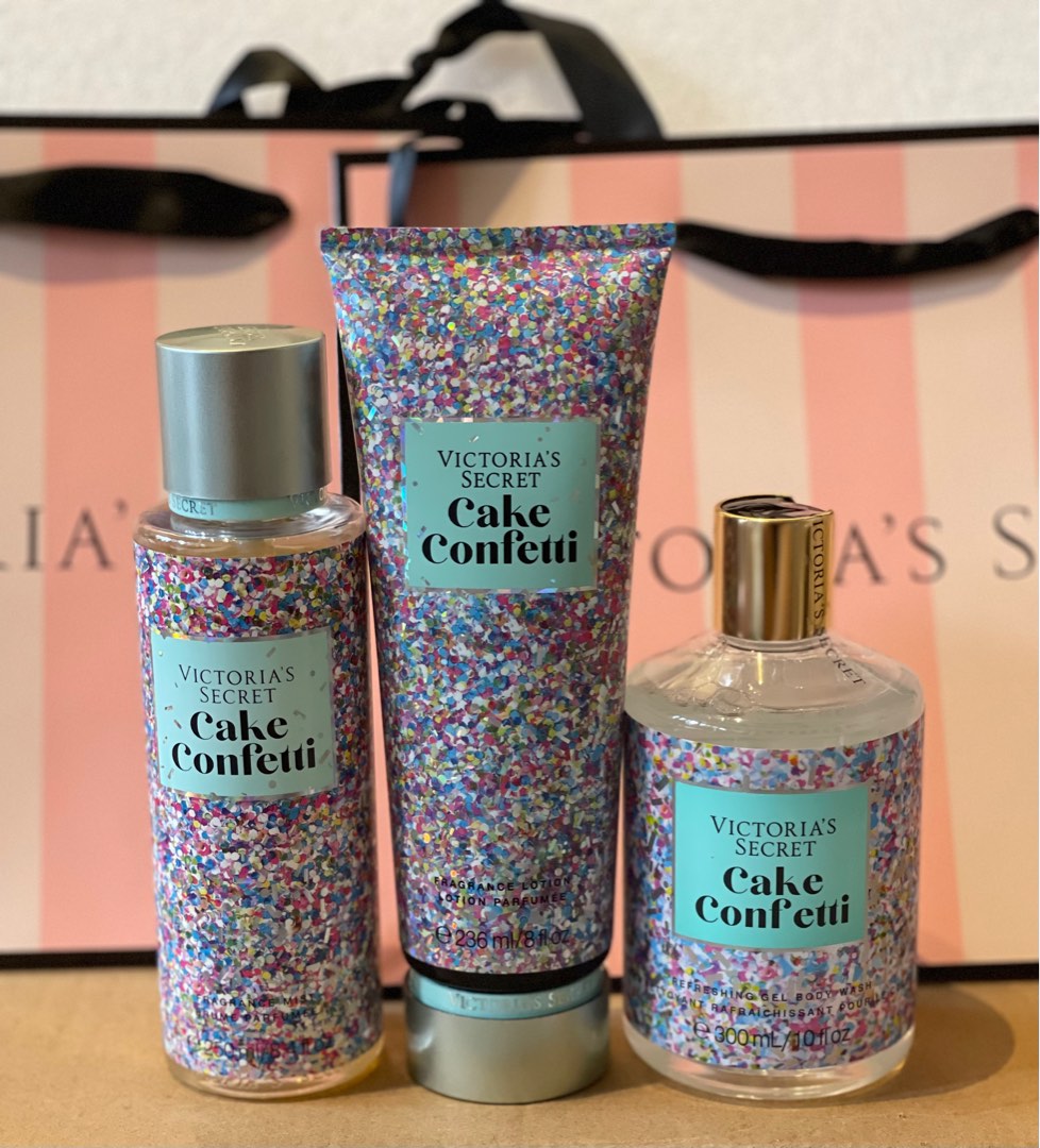 Victoria Secret Cake Confetti Combo Set 3in1, Beauty & Personal Care ...